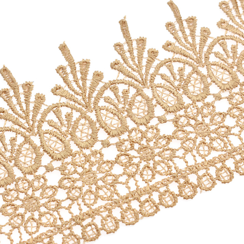 2 Yards Embroidered Lace Edge Trim Wedding Ribbon Applique Sewing Craft ...