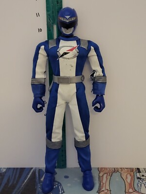 12" Talking Power Rangers Operation Overdrive Blue Ranger Figure | eBay