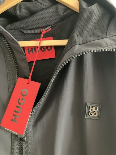 Hugo Boss mens hooded jacket windbreaker black extra large XL new with ...