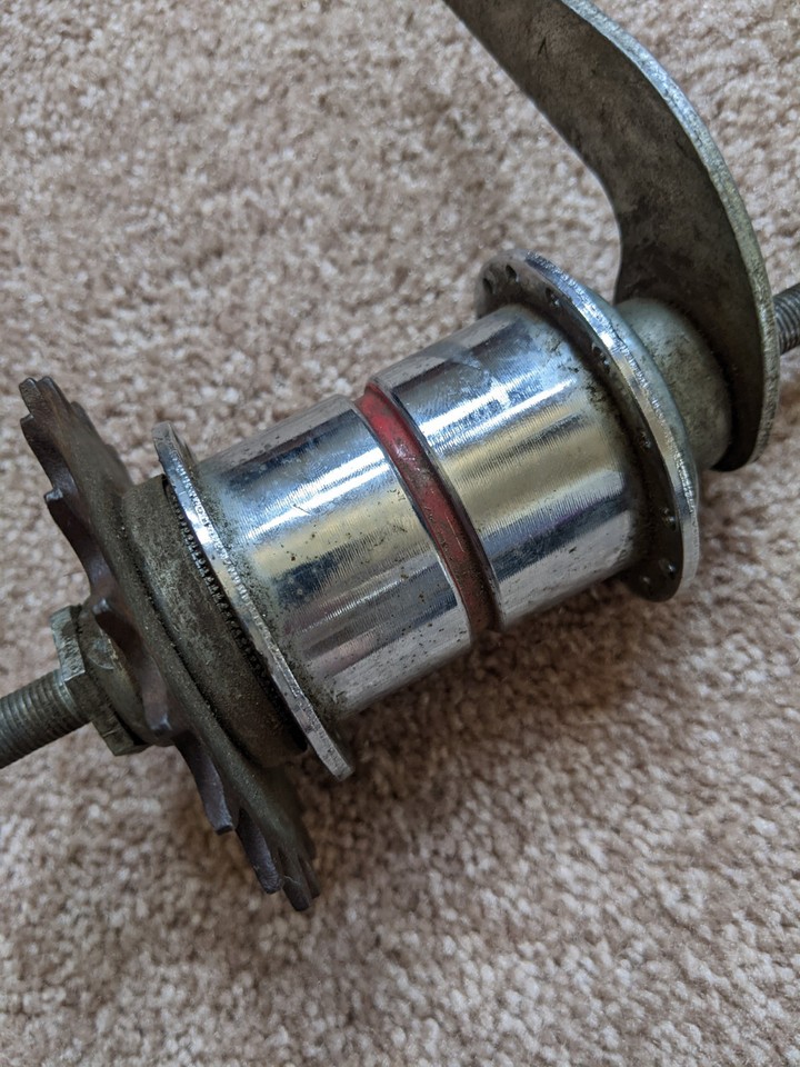 Bendix Coaster Brake Single Speed Red Band 28 Hole Hub Schwinn Stingray ...