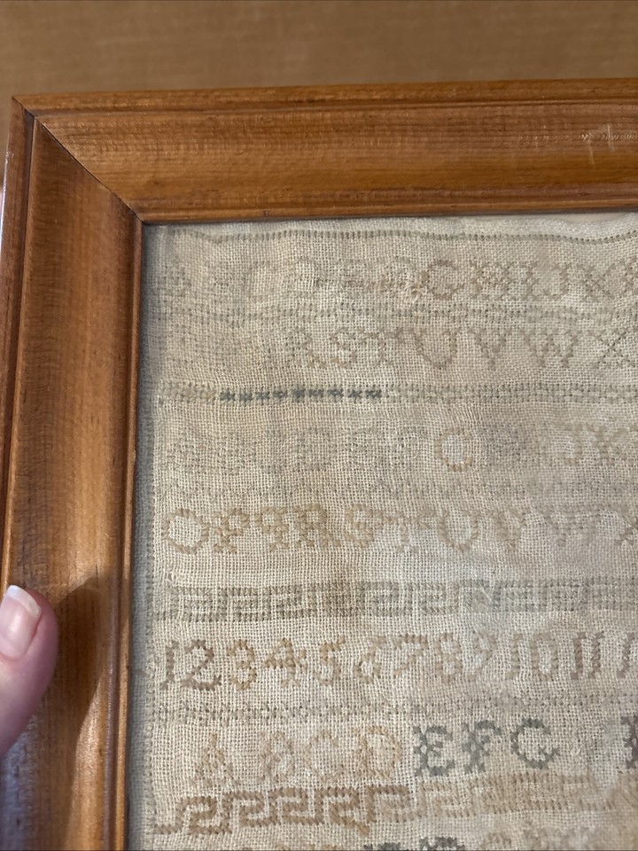 19th Century Sampler , Sweet Smaller Size W Repeating Alphabet ...