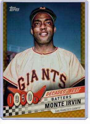 Monte Irvin 2020 Topps Decades Best 5x7 Gold #DB-18 /10 Giants | eBay