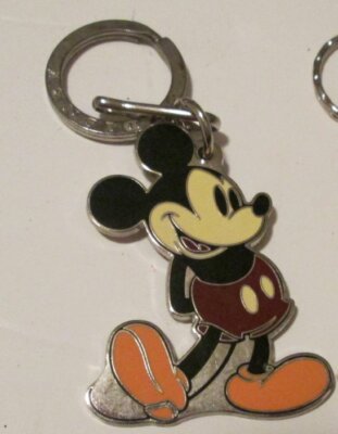 MICKEY MOUSE flat metal keyring key chain keychain 2.5" Disney | eBay