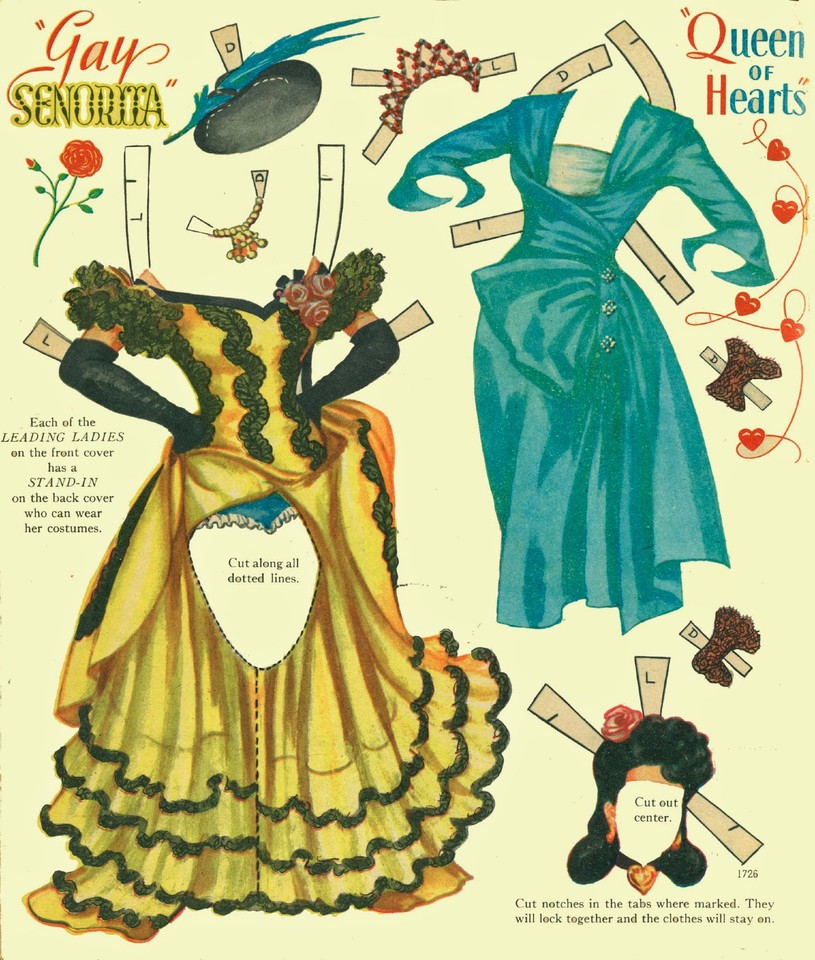 VINTAGE LEADING LADIES PAPER DOLLS HD LASER REPRO LO PRICE~HI QUAL~TOP ...