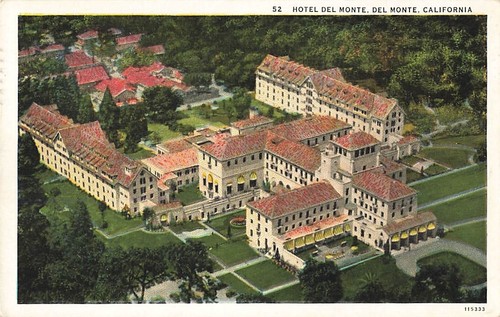 Postcard Air View Hotel Del Monte California | eBay