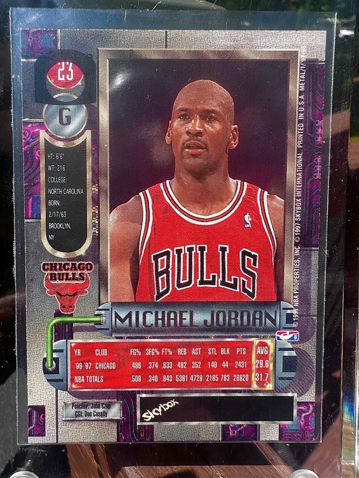 1997-98 Metal Universe #23 Michael Jordan (PMG ERROR WRONG BACK) | eBay