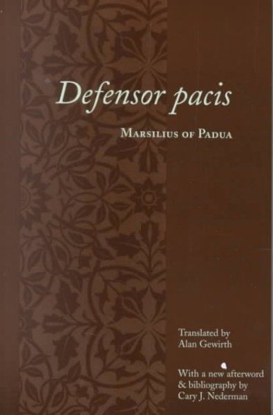 Defensor pacis by Marsilius of Marsilius of Padua (Paperback, 2001) for ...