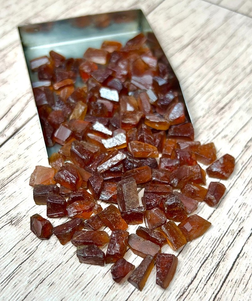 9MM-12MM, AAA Eye Clean Natural Hessonite Garnet Rough Lot, For Faceted ...