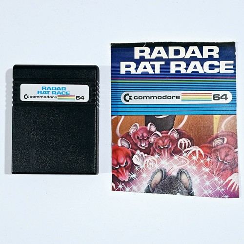 ©1982 Commodore 64 Cartridge Radar Rat Race Labyrinth Rally X Top Down ...