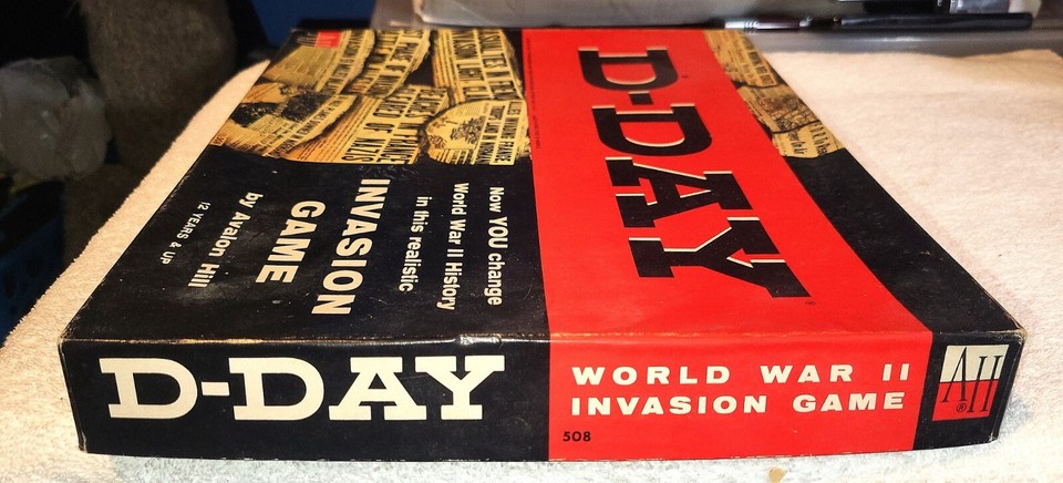 D-Day Board WWII Invasion Board Game Avalon Hill 1961 Complete In Box ...