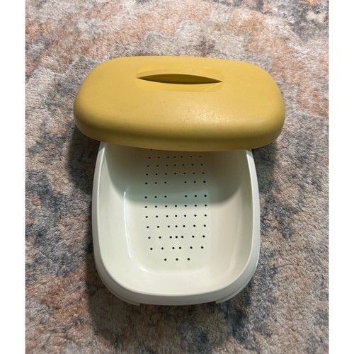 Vintage Tupperware Steamer container 70s tan vegetable steam Tray | eBay