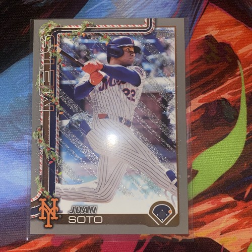2025 Topps Holiday #H150 Juan Soto Silver Glitter Holiday Card New York ...