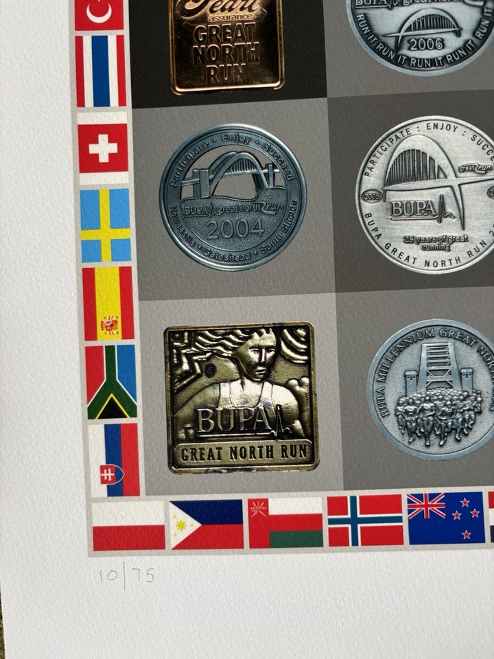 PETER BLAKE RA b1932 “Great North Run Medals" Limited Edition Print ...