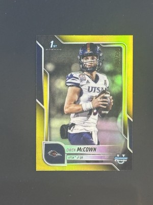 2025 Bowman Chrome University OWEN MCCOWN Yellow Refractor 1st /350 ...