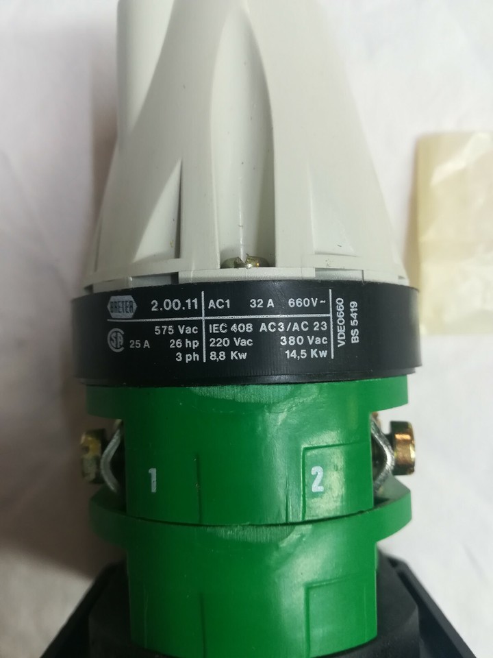 Breter Interruttore Tripolare AC1 32A-660V Art. 2.03.11.OP | eBay