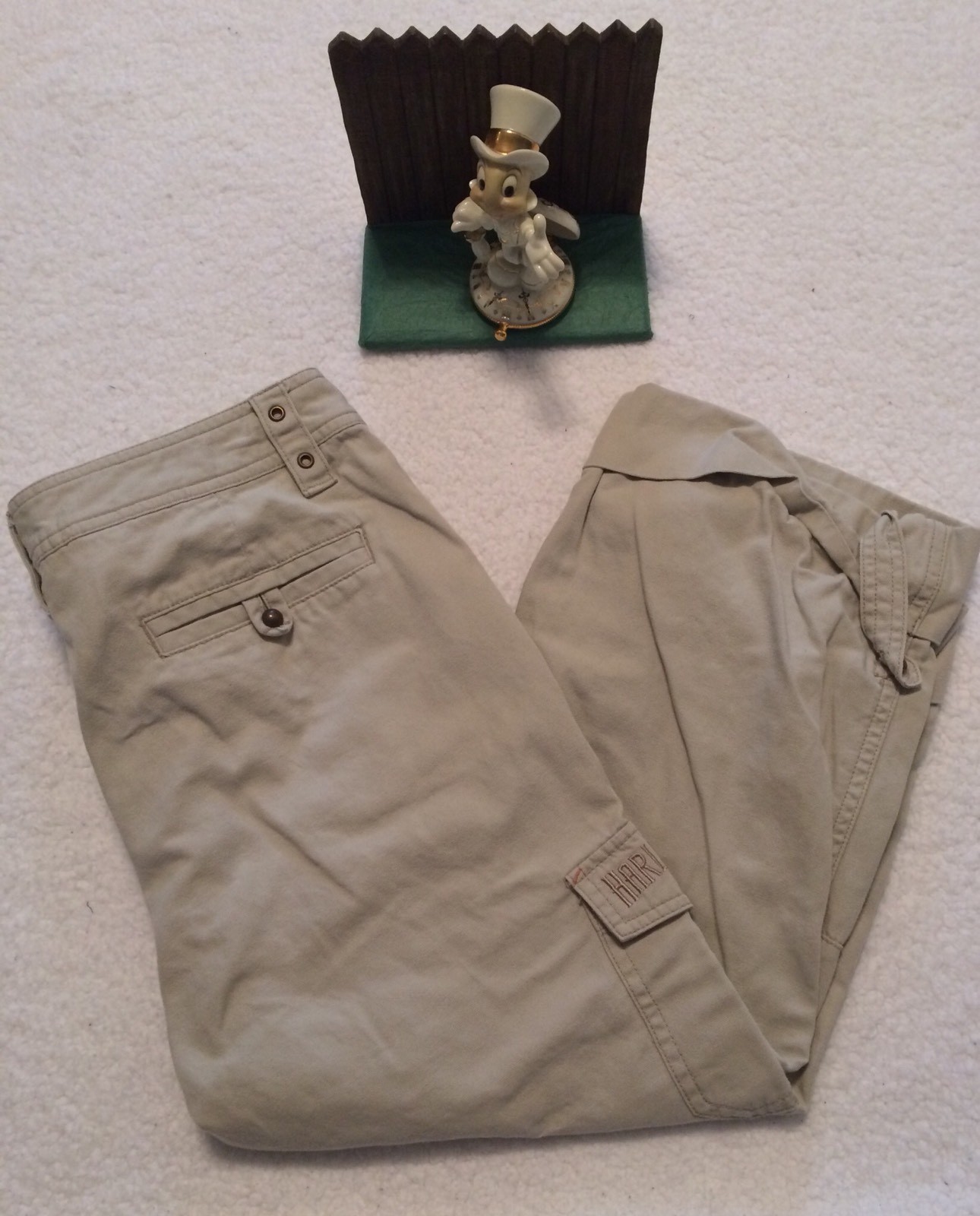 Harley Davidson Motorcycle WOMEN'S Beige CARGO CROPPE… - Gem