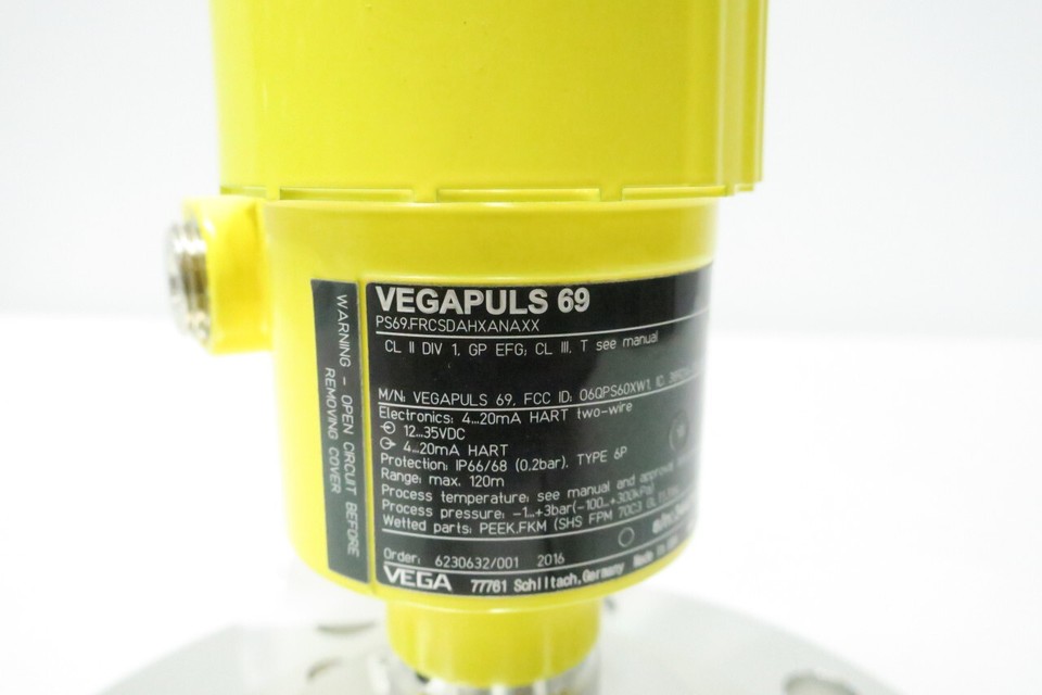 Vega PS69.FRCSDAHXANAXX Vegapuls 69 Radar Level Sensor 12-35vdc | eBay