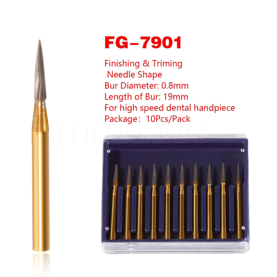 Dental Tungsten Carbide Burs Trimming & Finishing & Polishing Flame FG ...