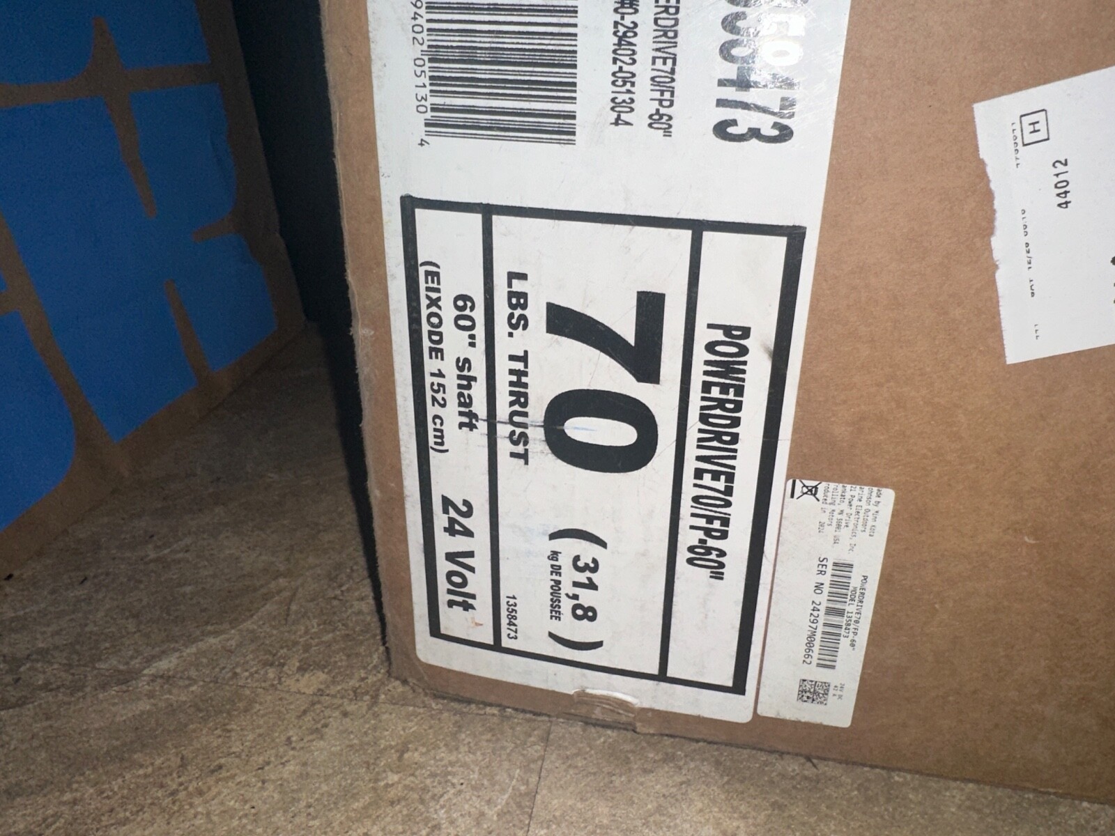 MINN KOTA 1358473 POWERDRIVE 70/FP 24V 70LB 60" W/FOOT PEDAL New ...