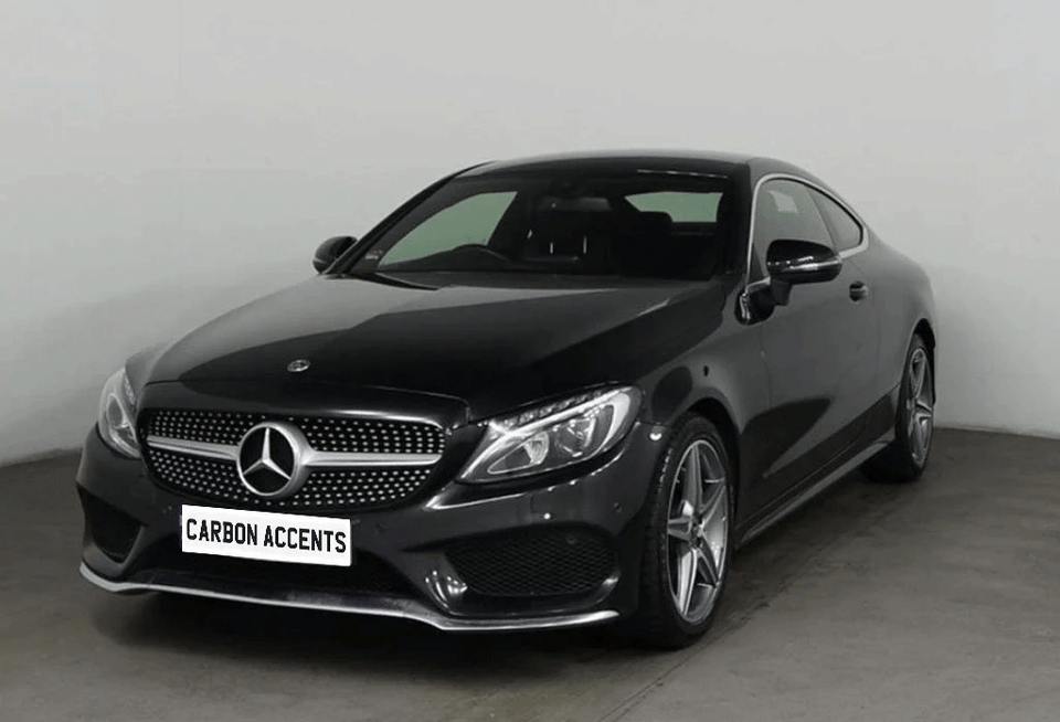 Front Grill W/Emblem For 2015-2018 Mercedes Benz W205 C350 C250 C300 ...