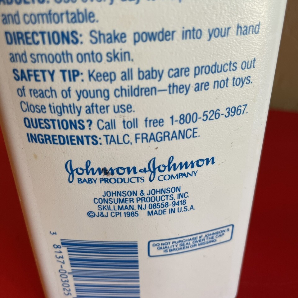 Vintage Johnsons Baby Powder Original Talc Formula 14oz Movie Prop 90% ...