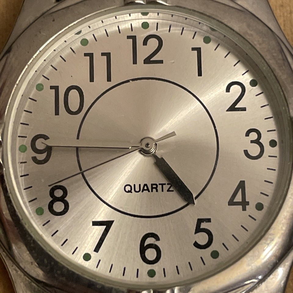 VINTAGE PURITAN WRISTWATCH PUR60471W STAINLESS LINK BAND WATCH QUARTZ ...