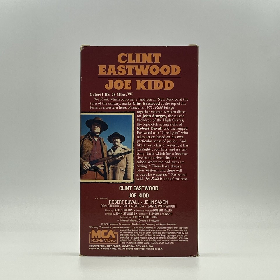 Joe Kidd VHS, 1972 (1987) Clint Eastwood MCA Home Video | eBay