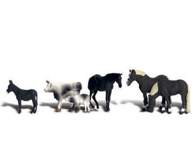 New Woodland N Scale Farm Animals Train Figures A2142 | eBay