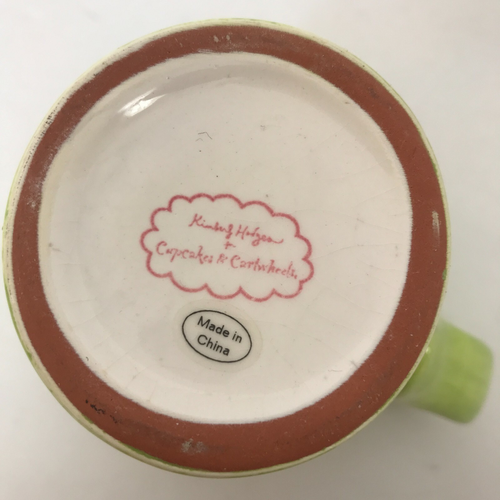 Kimberly Hodges Cupcakes & Cartwheels Green Pitcher Flower Pattern 5-1/ ...