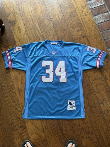 Mitchell & Ness 1980 Throw Back Houston Oilers 34 Earl Campbell Legacy ...