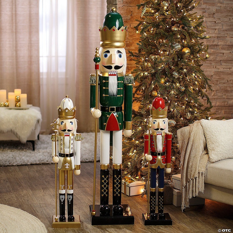 3 Ft Giant Nutcracker Toy Soldier Wood Christmas Outdoor Decoration ...