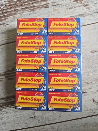 10 x FOTOSTOP EXPIRED APS FILM JXS 200 ISO IX240 25 EXPOSURES C41 ...