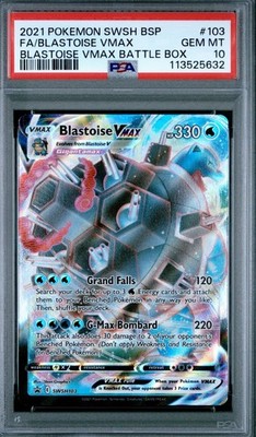 2021 POKEMON SWSH BLASTOISE VMAX BATTLE BOX PROMO FULL ART BLASTOISE ...