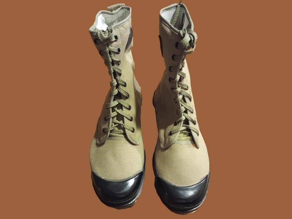 FRENCH STYLE JUNGLE COMBAT BOOT CANVAS COMMANDO SIZE 12 | eBay