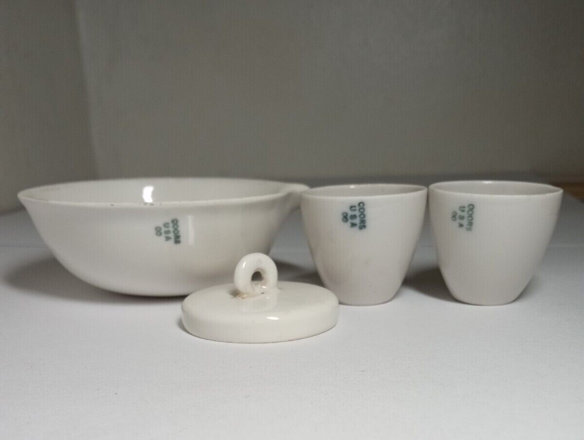 Vintage COORS USA 00 Porcelain Lab Bowl And Cups Mini | eBay
