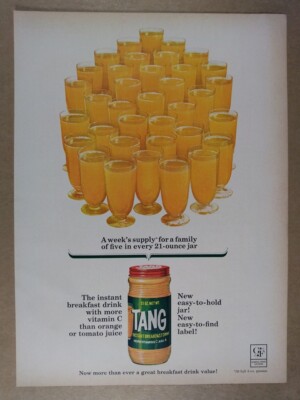 1963 Tang Breakfast Drink New Jar & Label vintage print Ad | eBay