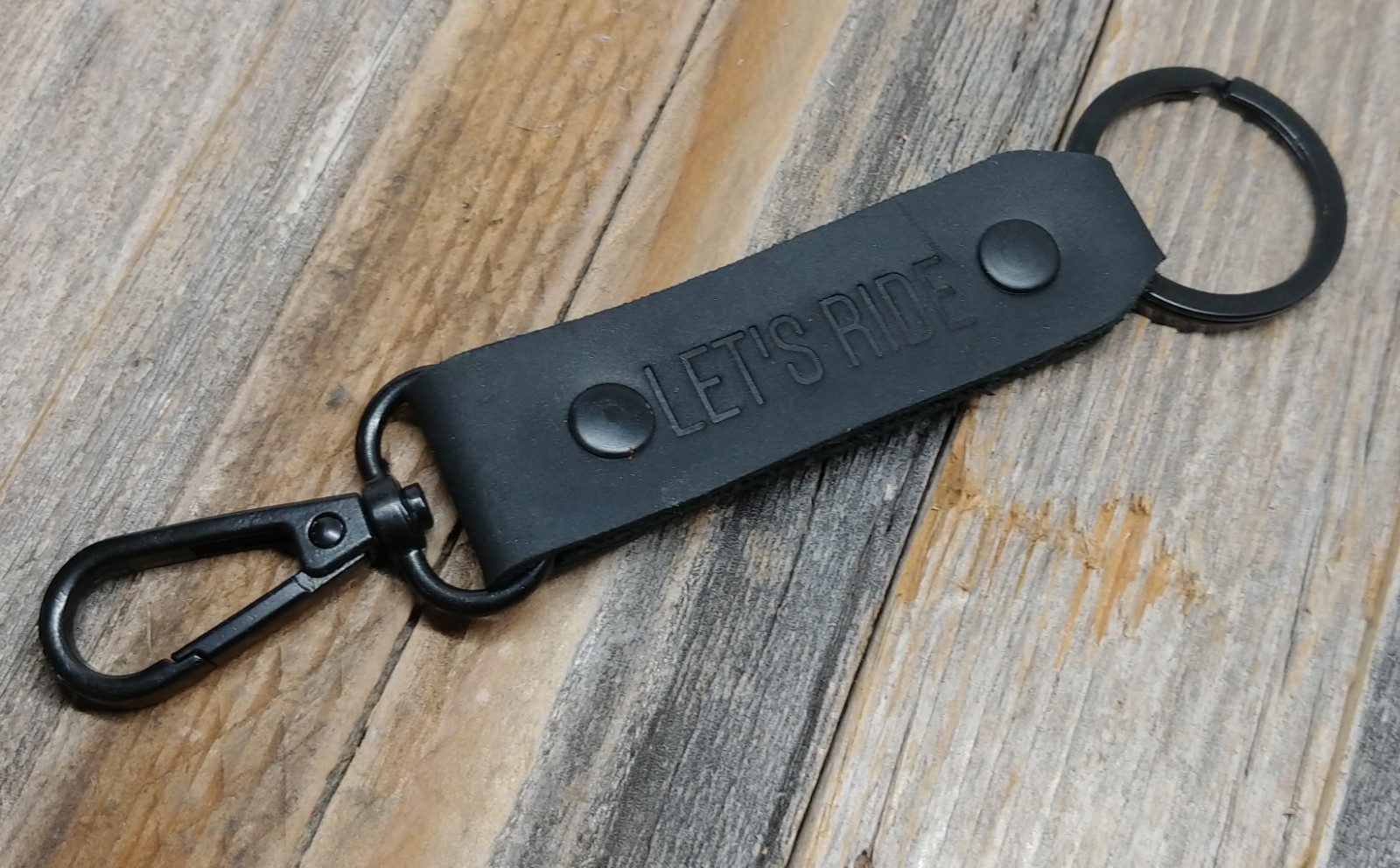 LET'S RIDE Engraved Leather keychain Key fob instagram motorcyce ducati ...