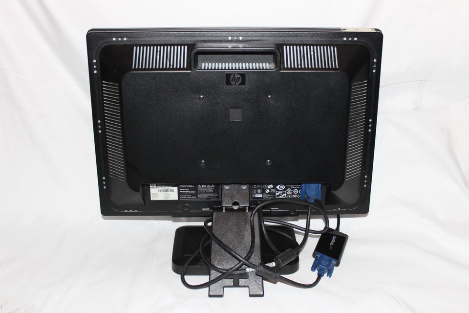 HP LE1901w LCD 19” COMPUTER MONITOR VGA INPUT WITH ADJ HEIGHT STAND ...