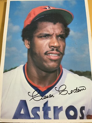 Cesar Cedeno Signed 1980 Topps Superstars Card 5x7 Autographed Astros ...