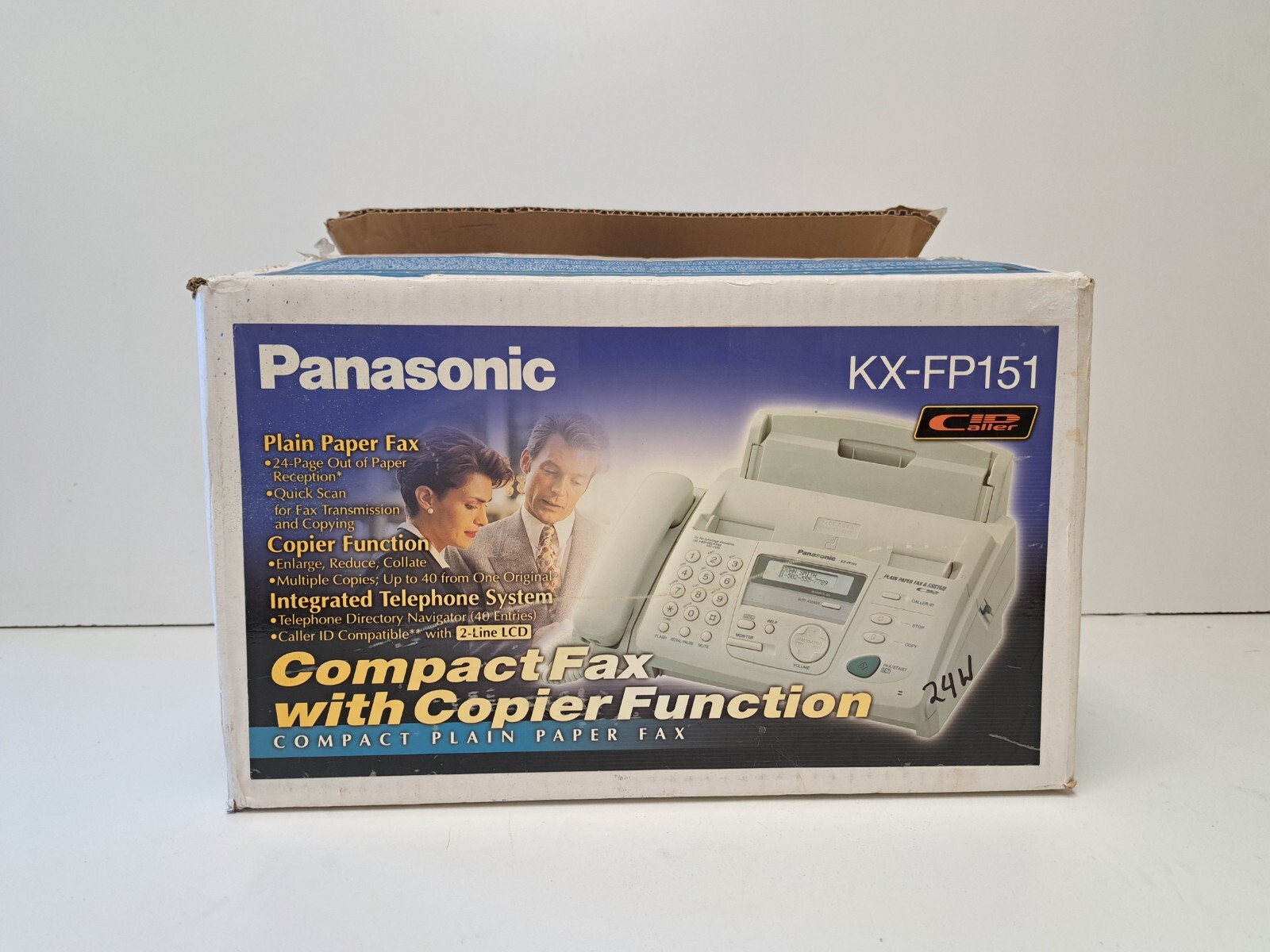 Panasonic KX-FP151 Plain Paper Fax Compact Fax w/Copier Functions Open ...