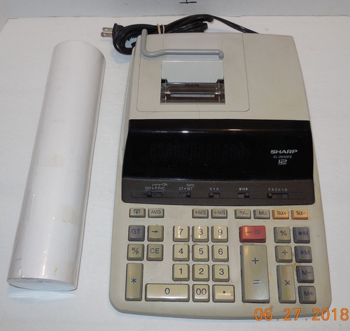 Sharp EL-2630PII 12 Digit Display Desk Calculator Adding Machine Two ...