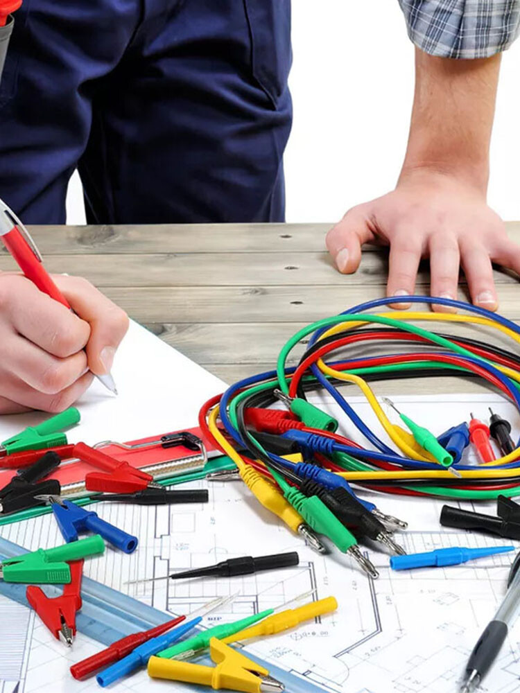Jumper Wires Probe Multimeter Set Test Leads with Alligator Clips ...