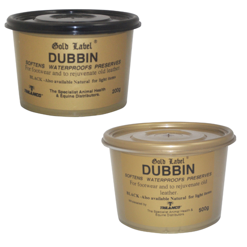 Gold Label Dubbin Black Softening Waterproof Protection- Various Sizes ...
