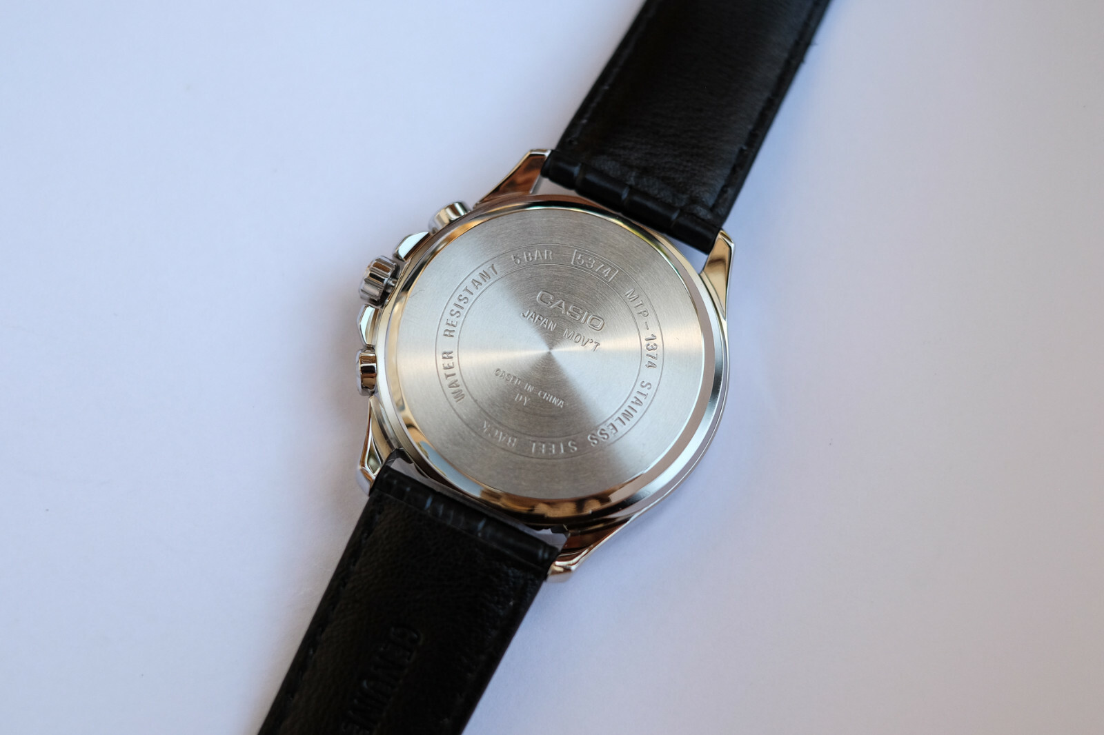 GENUINE Casio MTP-1374 Mens Watch Stainless Steel Enticer Analog Black ...