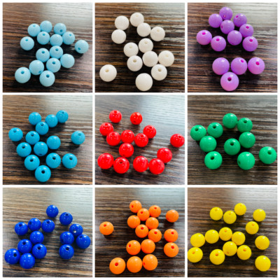 Acrylic Round Beads 6–20mm 500/1000pcs Mixed Colours Bulk Pack ...