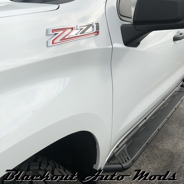 2019-2021 Chevrolet Silverado Z71 Fender Emblem Carbon Fiber Decal ...