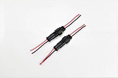 2 pin Sealed Waterproof Electrical Wire Connector Plug Set auto ...