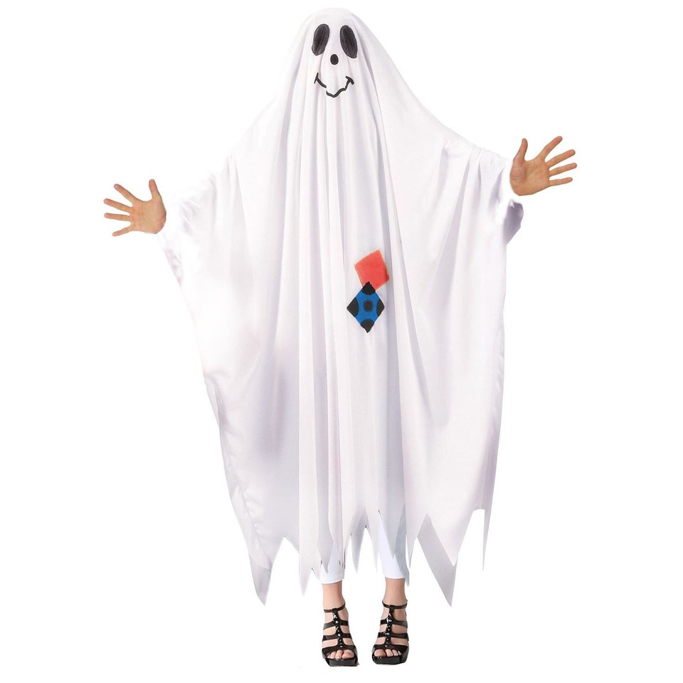 Adults Unisex Bed Sheet Friendly Ghost Halloween Fancy Dress Costume | eBay