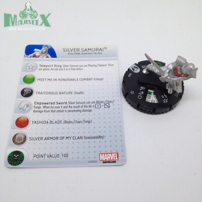 Heroclix Wolverine and the X-Men set Silver Samurai #044 Rare figure w ...