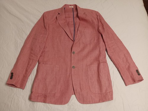 PETER MILLAR Size L Reg Mens 100% Linen Blazer Jacket | eBay